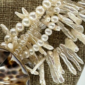 Handmade Freshwater Oblong Side Drilled Pearl Necklace - Etsy