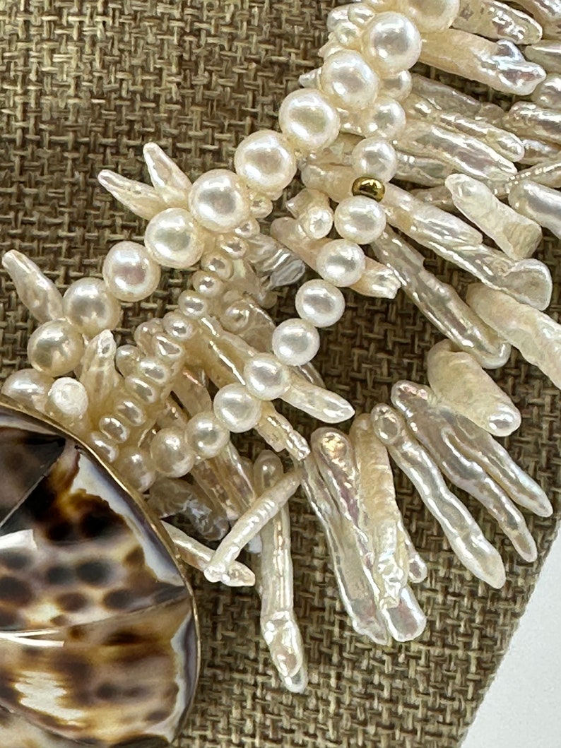 Handmade Freshwater Oblong Side Drilled Pearl Necklace - Etsy