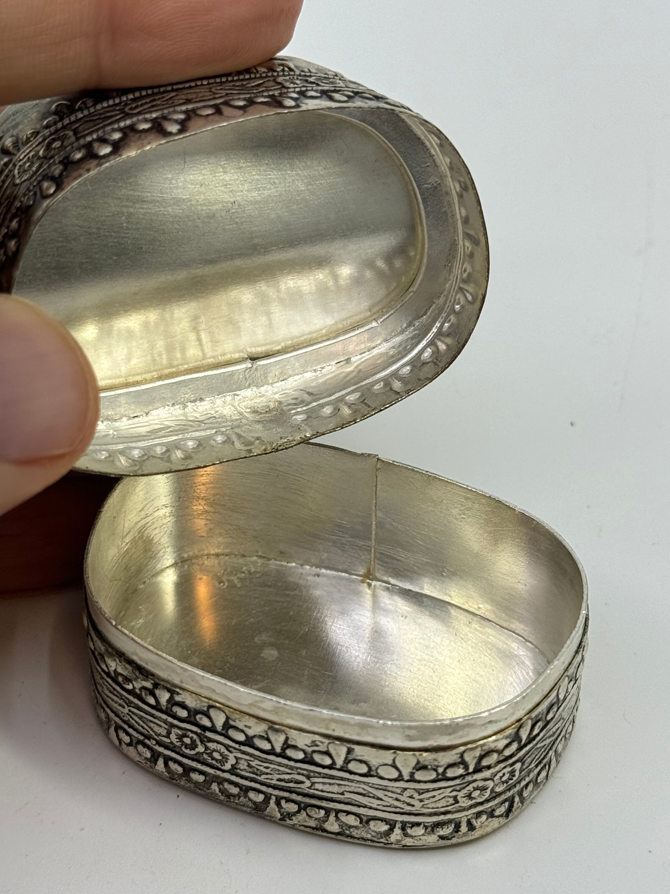 1960s Vintage Chinese Hand Painted Figure Porcelain Chard Embossed ...