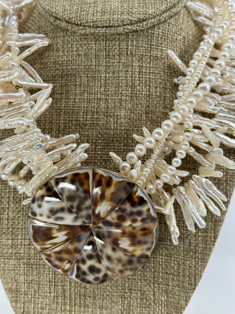 Handmade Freshwater Oblong Side Drilled Pearl Necklace - Etsy