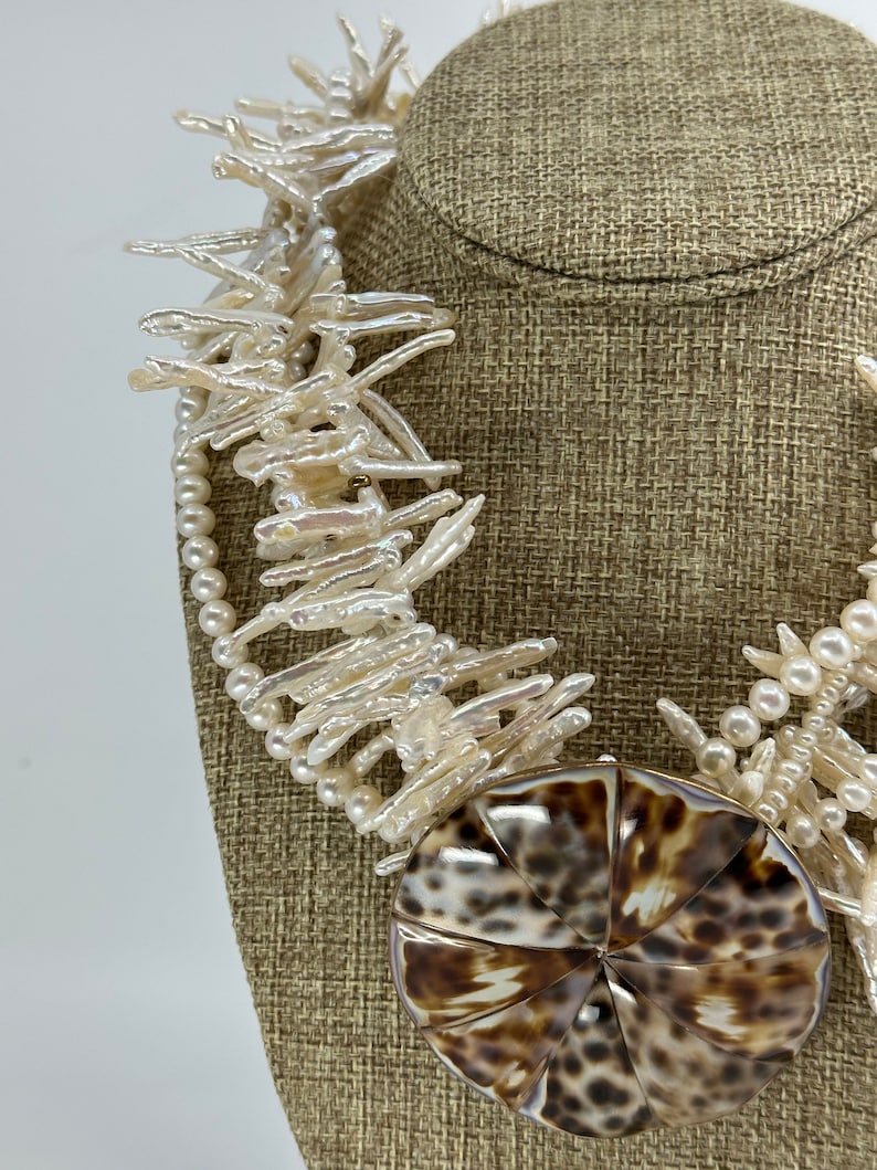 Handmade Freshwater Oblong Side Drilled Pearl Necklace - Etsy