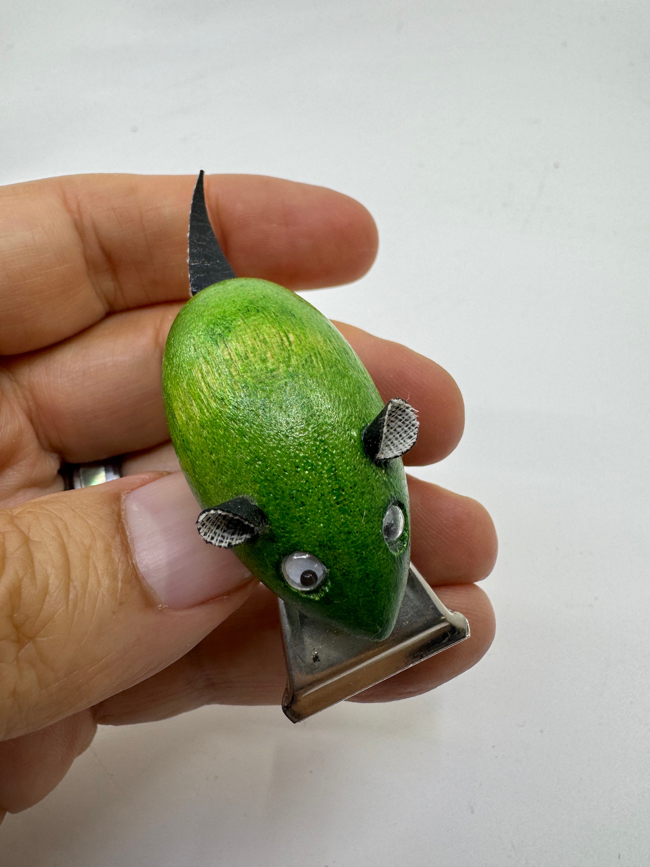 Vintage Wood Mouse Binder Clip, Desk Accessory, 60s Home Decor, Mouse ...