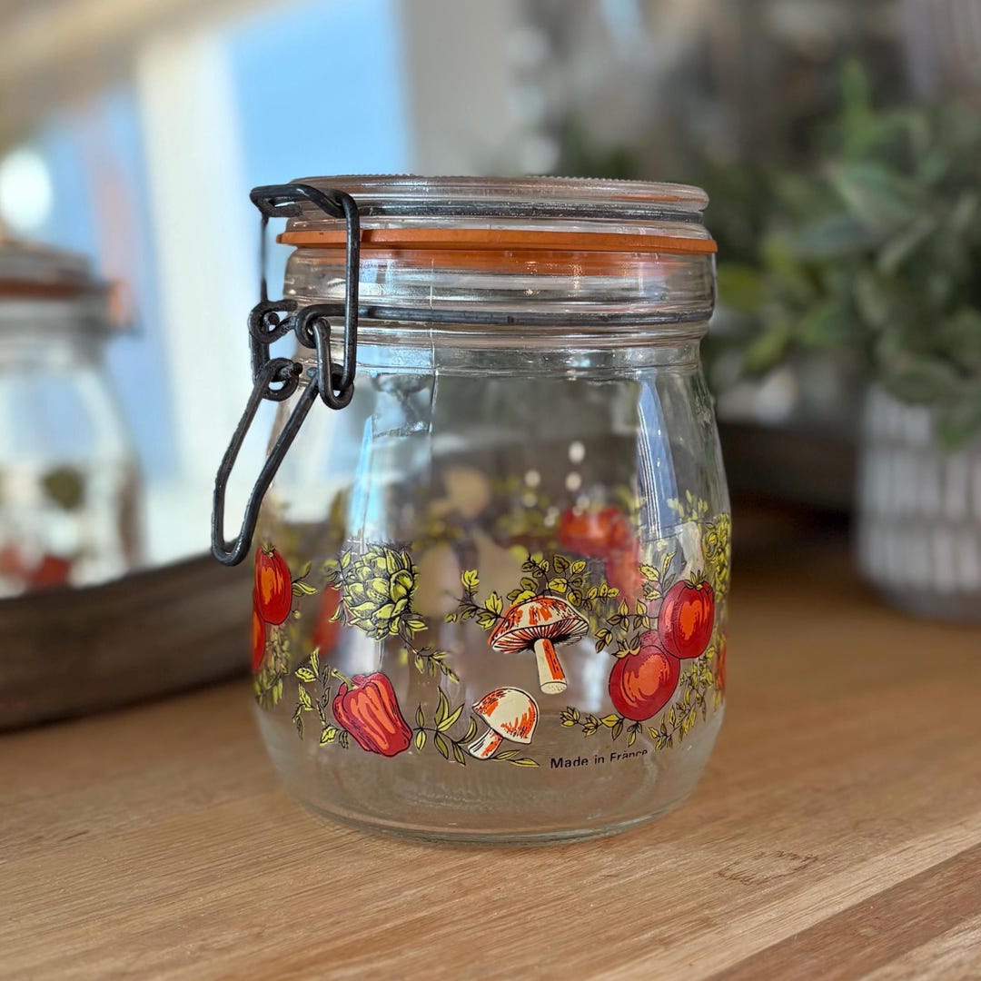 Vintage Arc De France “spice of Life” Glass Jar | 1970s French Country ...