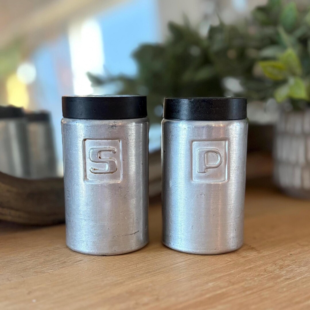 Vintage Kromex Spun Aluminum Salt and Pepper Shakers – Retro Mid ...