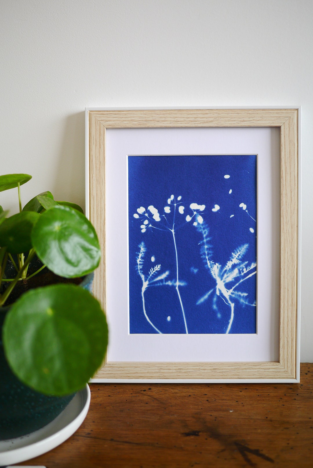 Blue Cyanotype Poster on Watercolor Paper for Wall Decoration - Etsy
