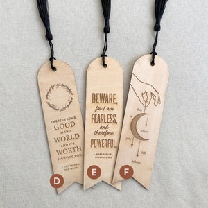 Laser Engraved Wooden Bookmarks - Etsy Australia