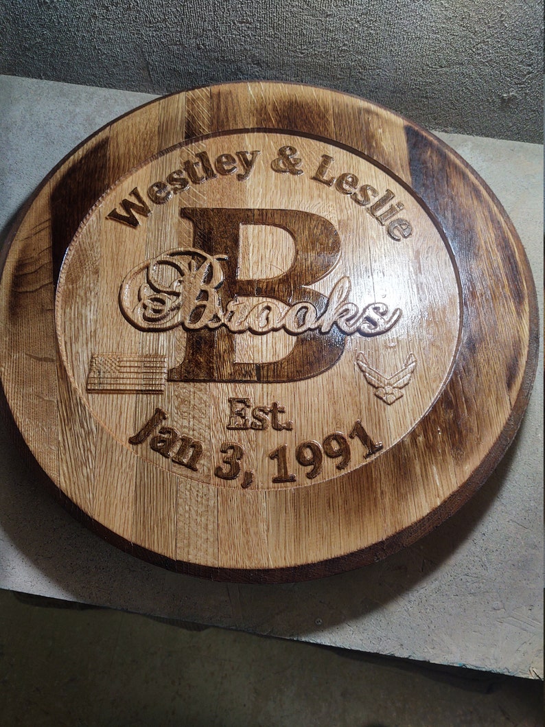 Bourbon Barrel Lid Wedding Anniversary Personalized - Etsy
