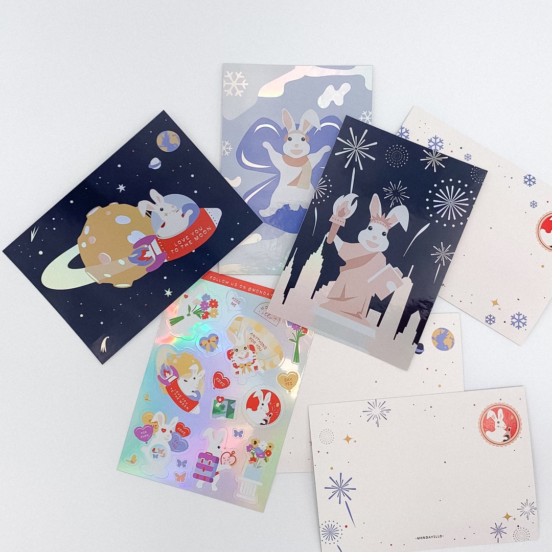 Bundle 31 3 Rabbit Hologram Postcards 1 Hologram - Etsy