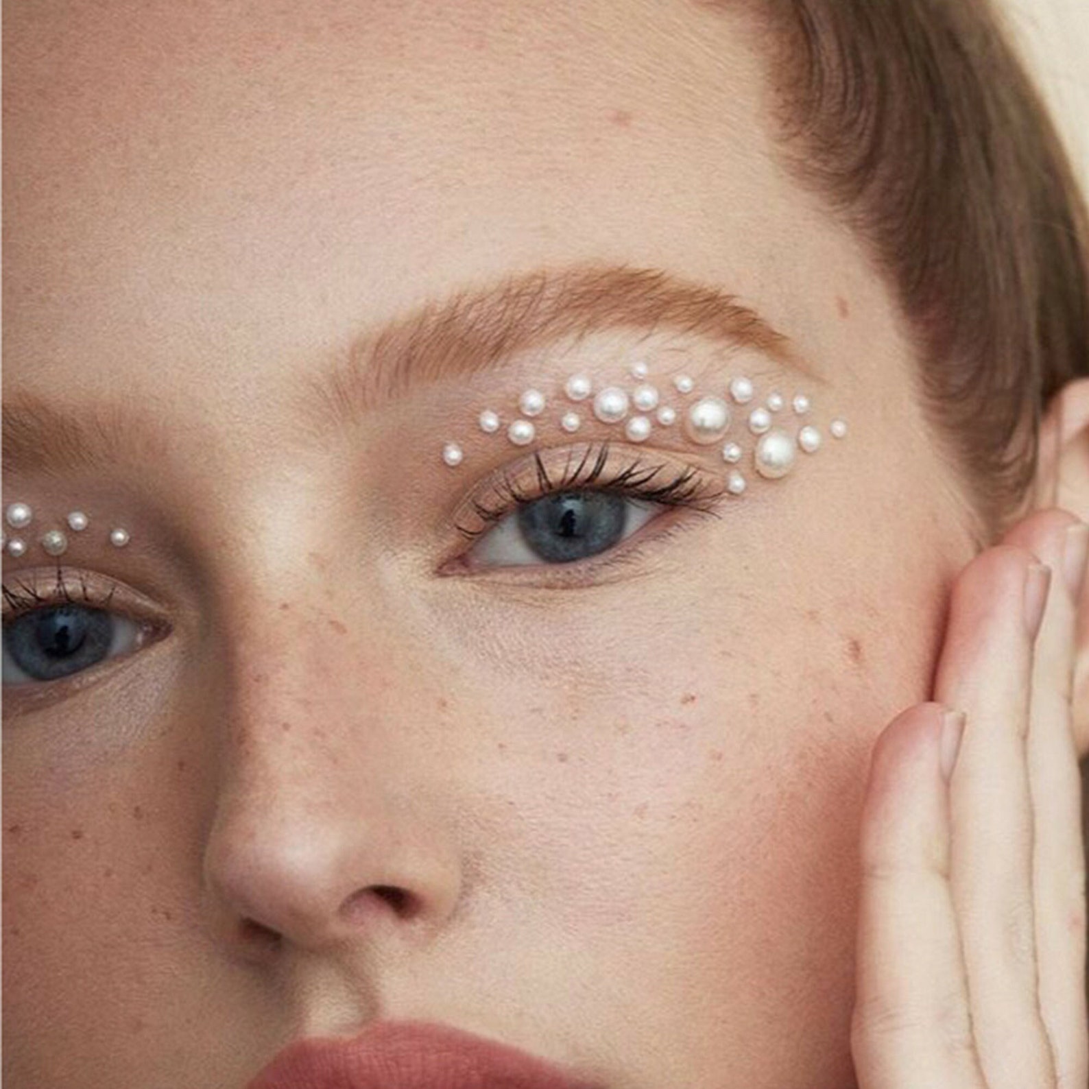 3/4/5/6mm Pearl Face Jewels Eyebrow Decor Face Jewelry Self - Etsy