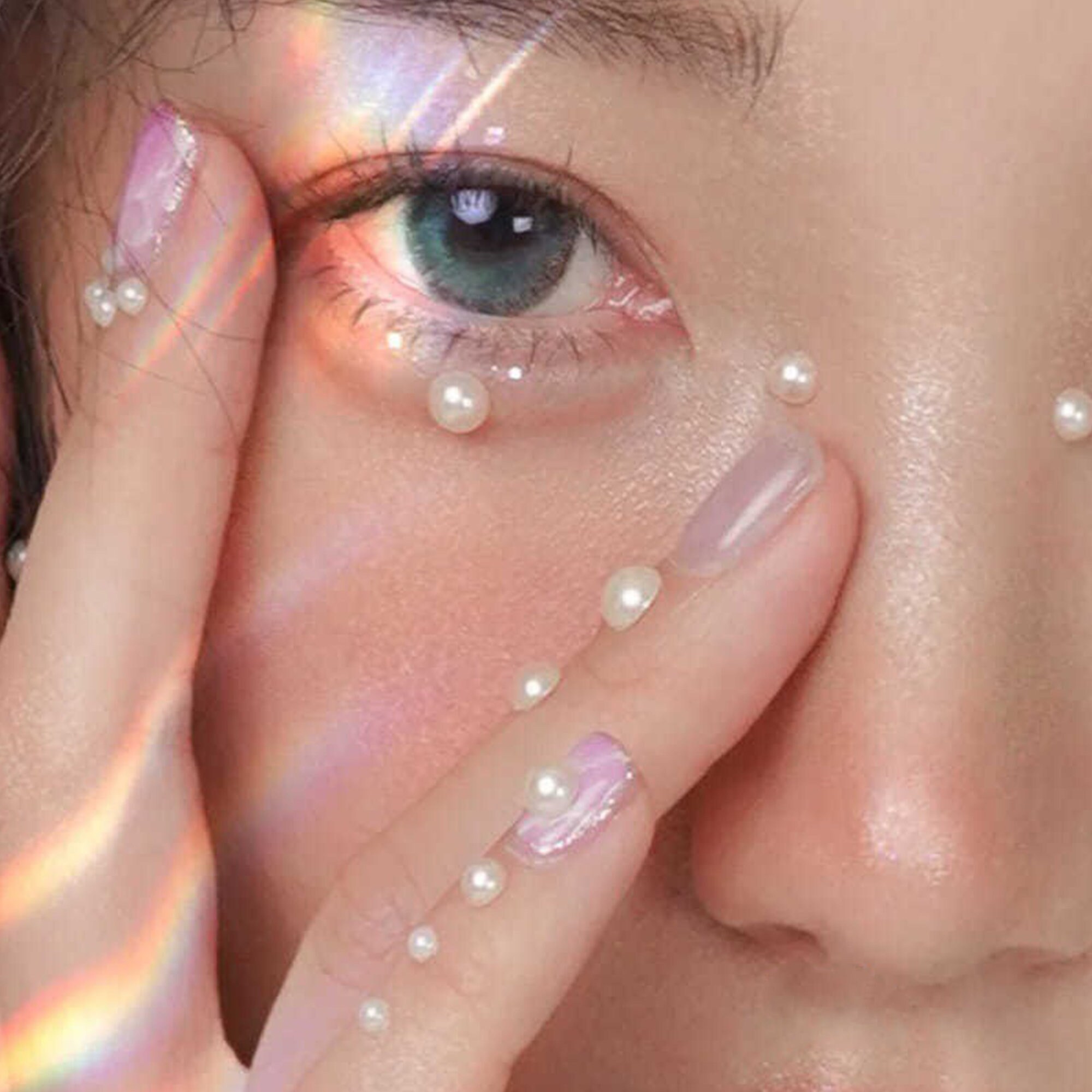 3/4/5/6mm Pearl Face Jewels Eyebrow Decor Face Jewelry Self - Etsy