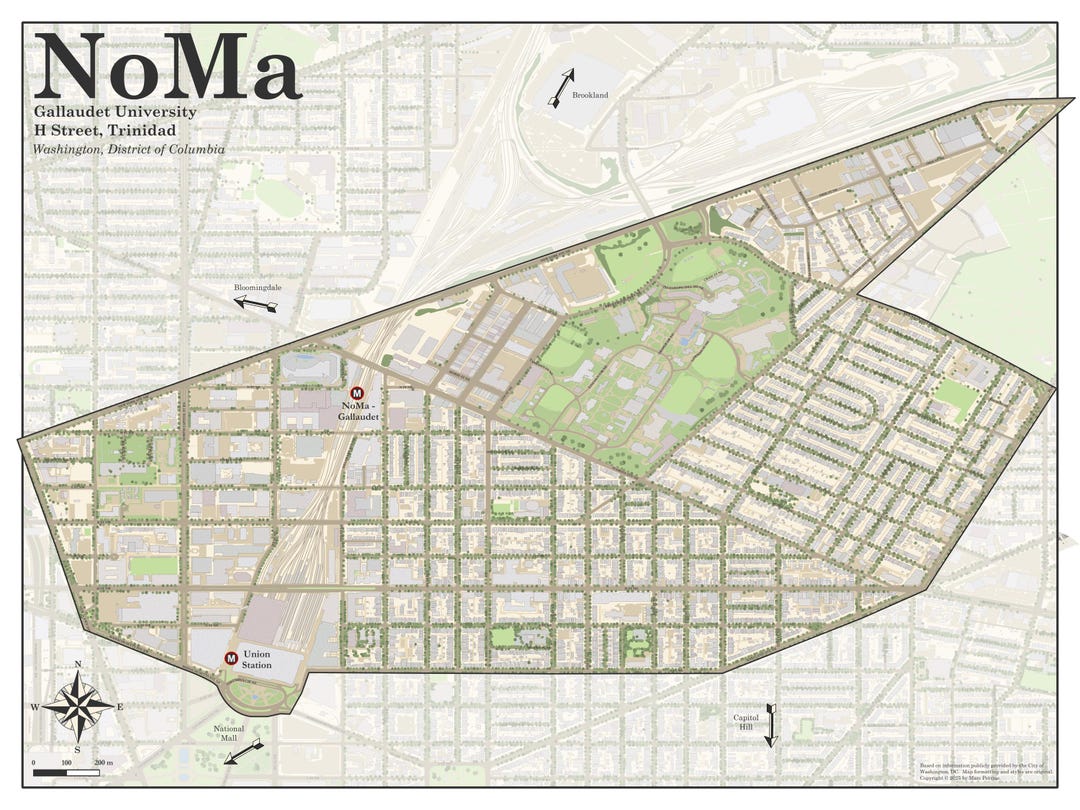 Map of Noma, Gallaudet University, H Street, Trinidad, Washington, DC ...