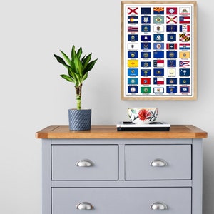 American State Flags Poster - Etsy