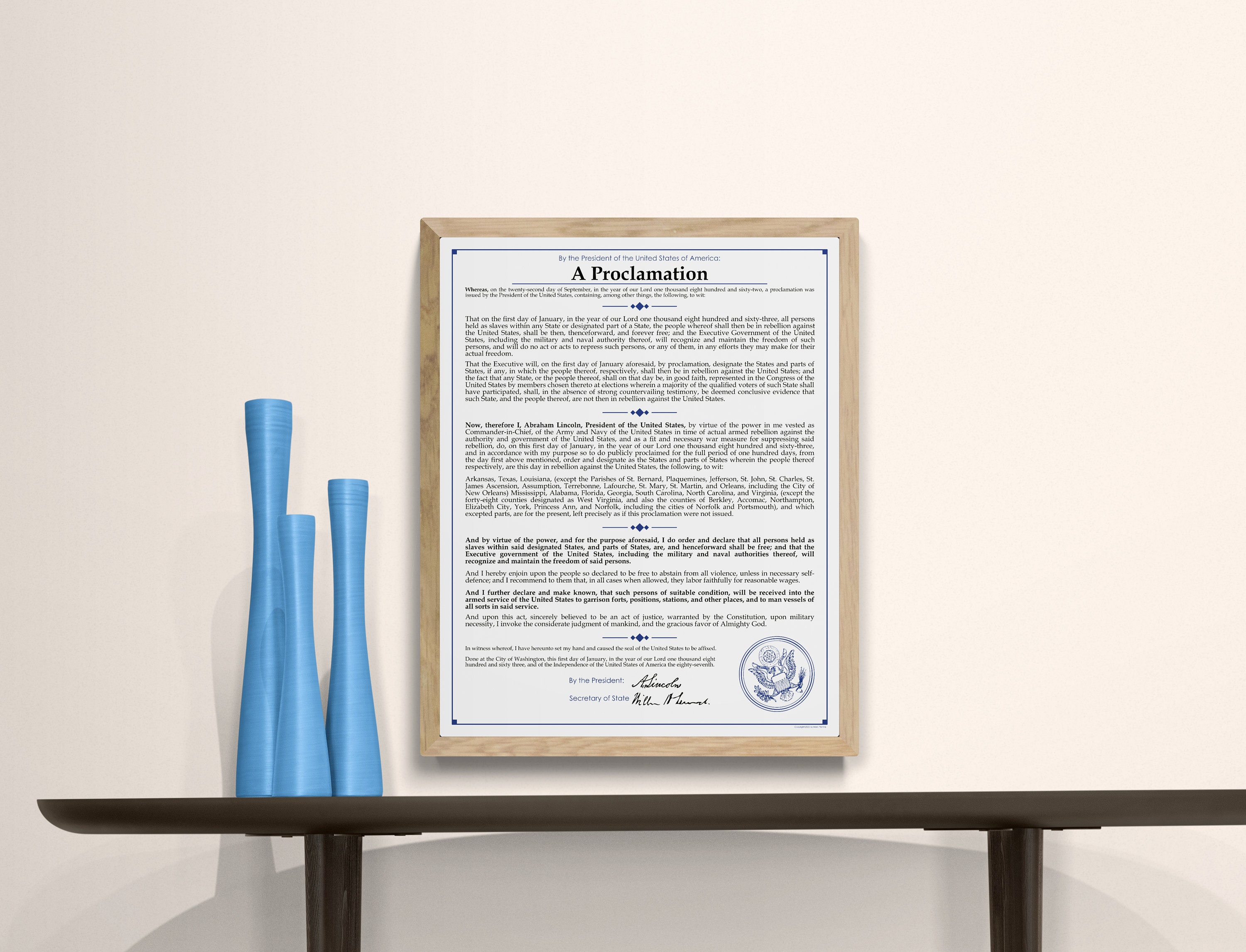 The Emancipation Proclamation Poster - Etsy