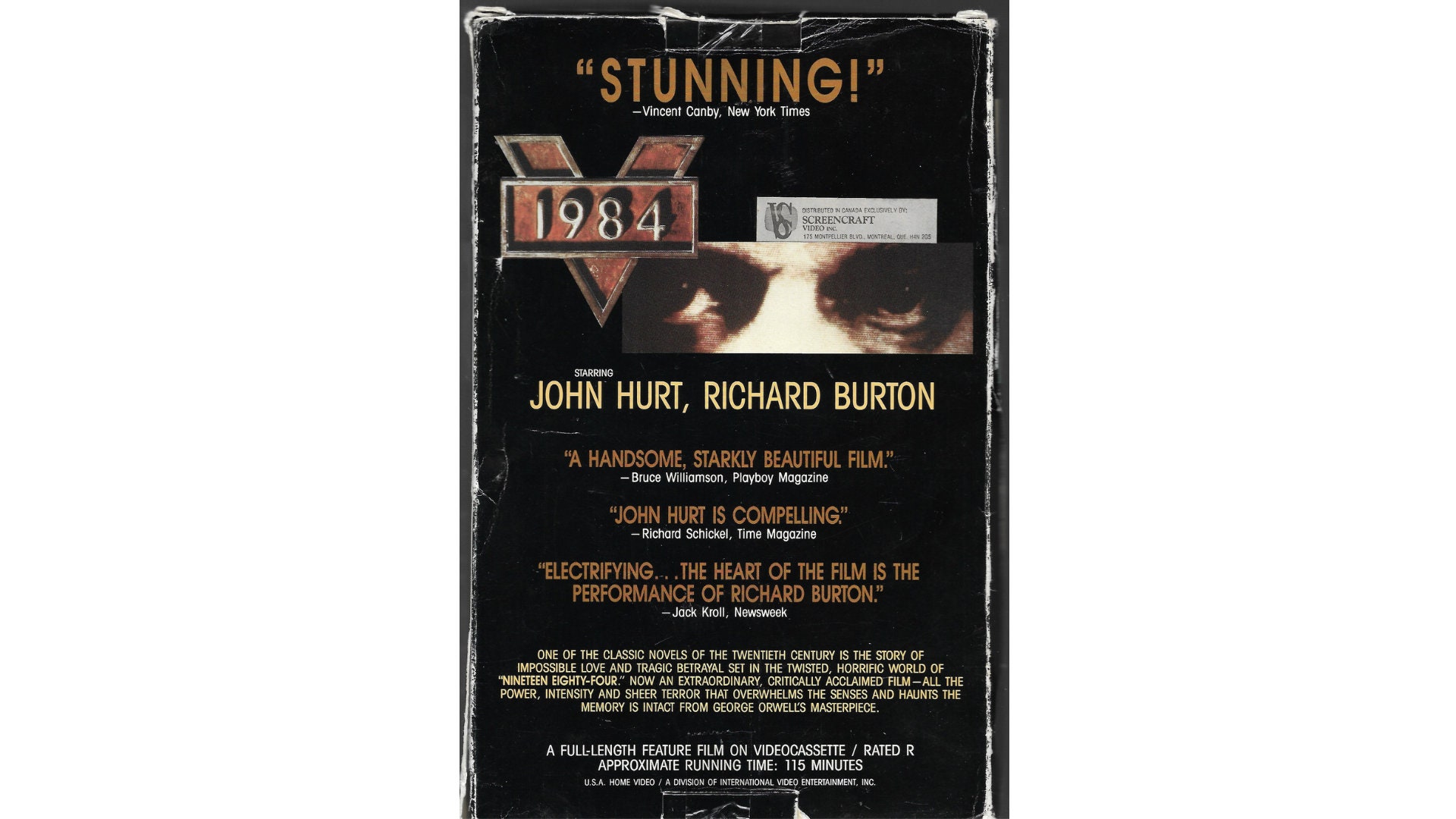 1984 George Orwell RARE Virgin Cinema Release VHS 80s Horror Terror Sci ...