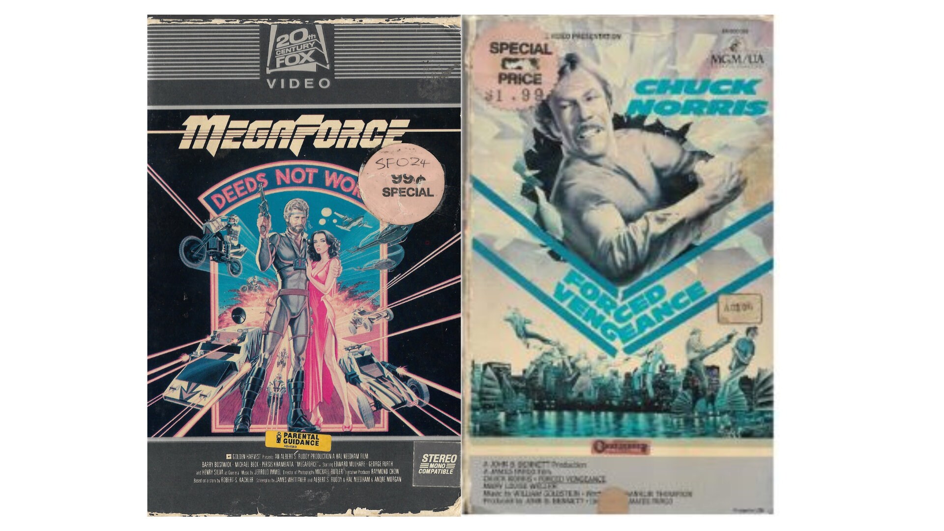 Vintage Forced Vengeance VHS and Megafroce Deeds VHS - Etsy