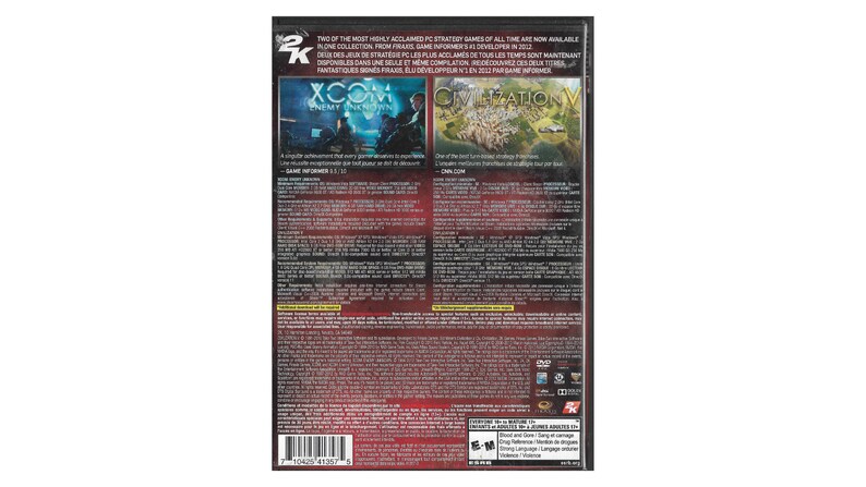 Borderlands Double Game PC New and Xcom Emeny Unknown PC DVD, - Etsy