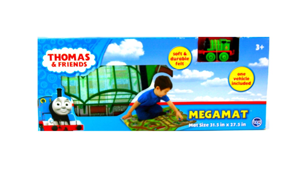 Thomas & Friends Mega Mat Percy Vehicle 31.5x27.5 Felt Mat NEW Train ...