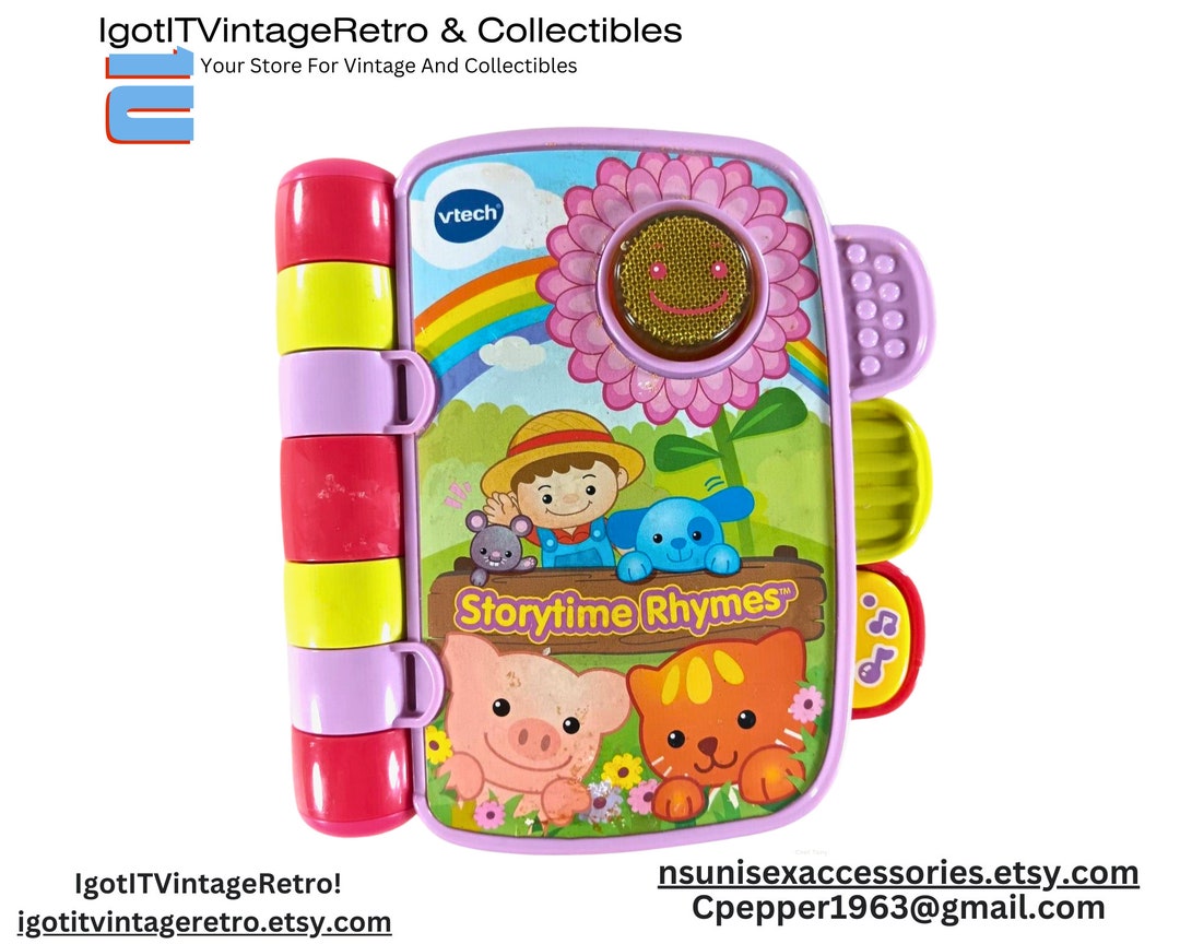 Vtech Storytime Rhymes Music Book Lights-up Reads Nursery Rhymes ...