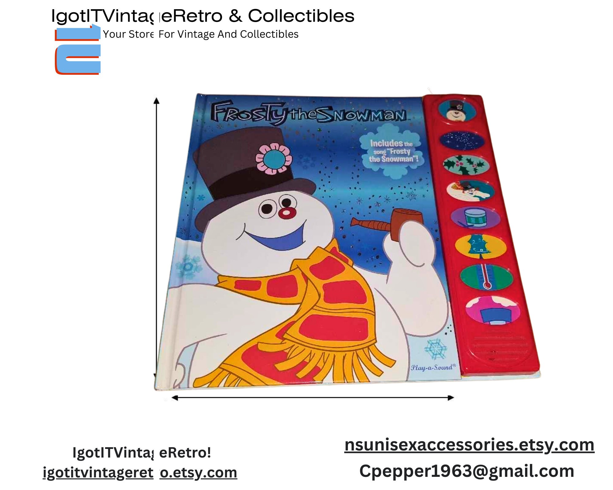 Frosty the Snowman Play A Sound Book Hardcover Pre-owned - Etsy