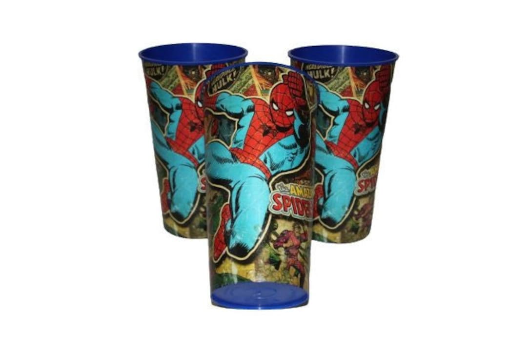 Spider-man Plastic Cups New Reusable 32oz Marvel 2 the Amazing ...