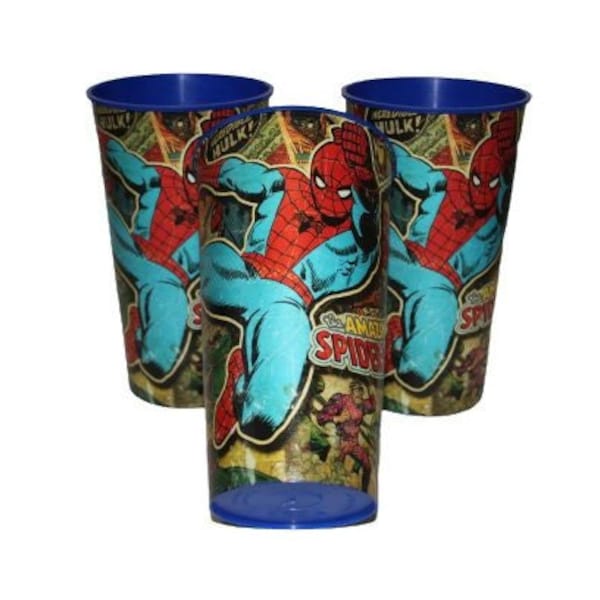 Plastic Spider Man Cups - Etsy