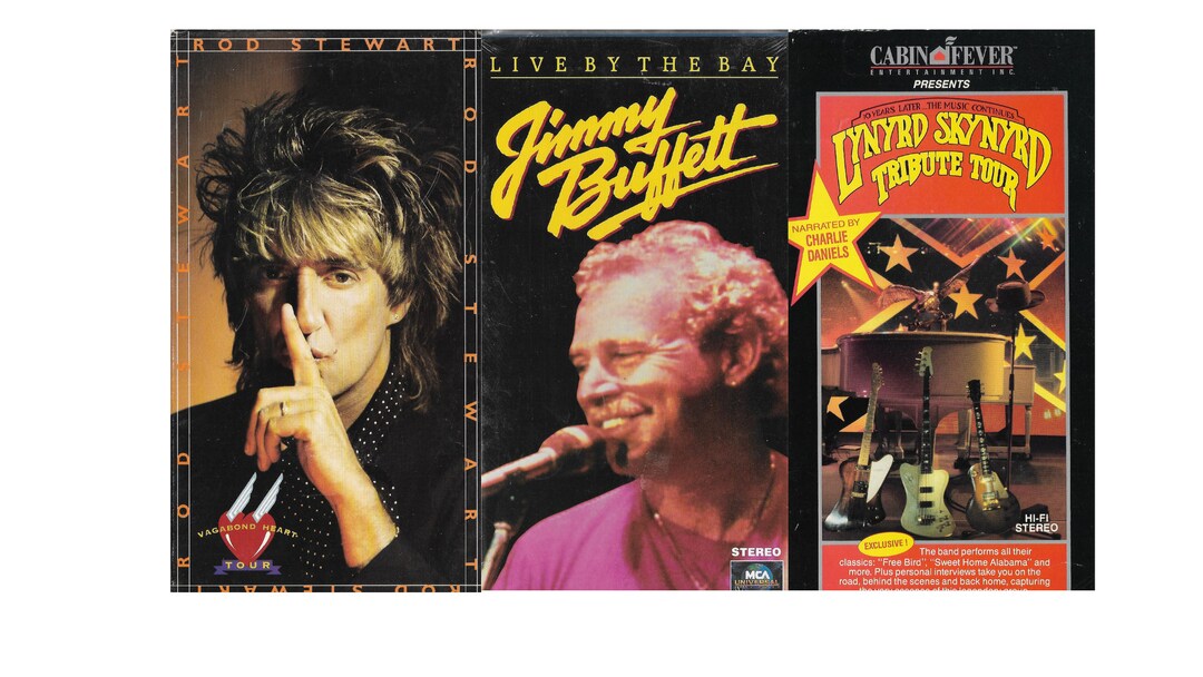 Jimmy Buffett - Live by the Bay VHS New, Lynyrd Skynyrd Tribute and Rod ...