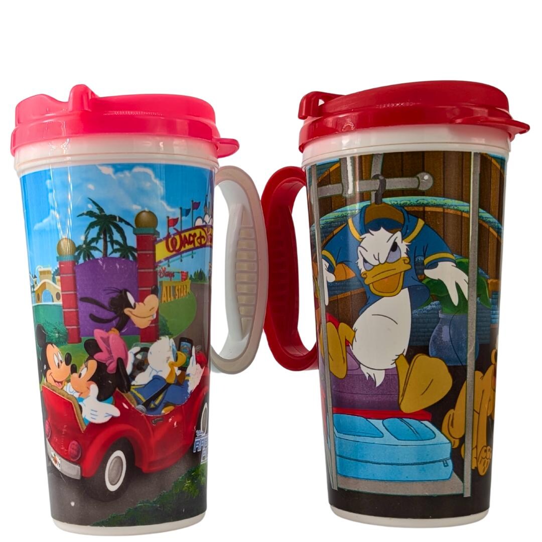 Disney Tumbler Coke Whirled Mickey Minnie Donald Goofy Travel Coffee ...