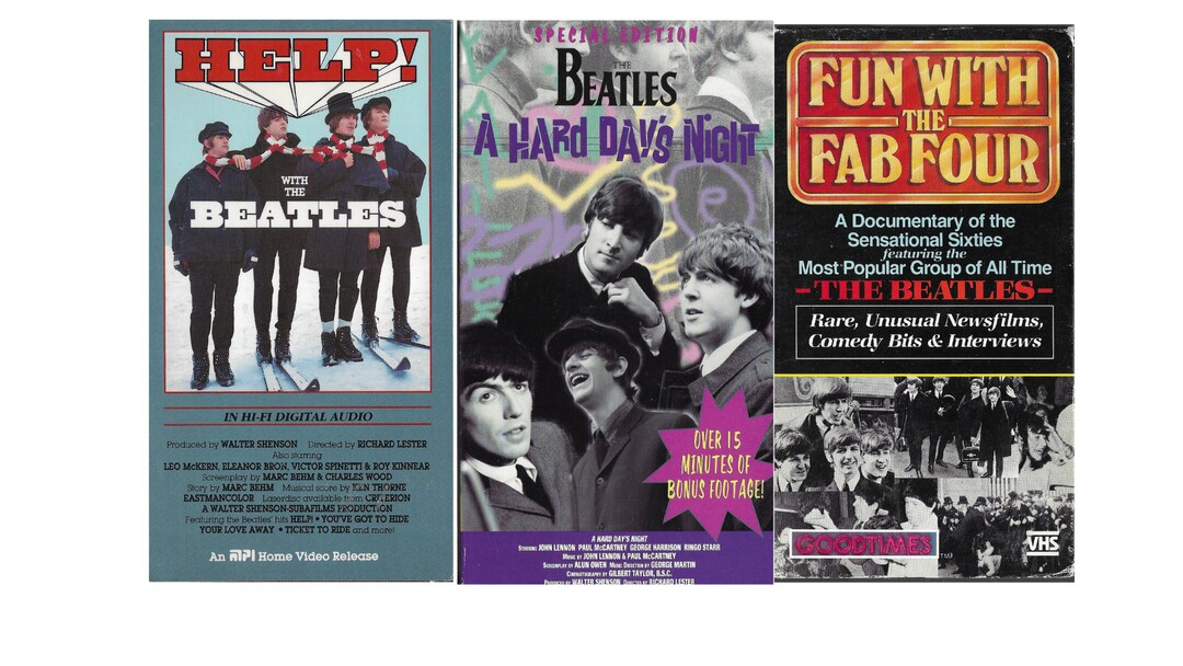A Hard Days Night VHS , Help the Beatles 1995 VHS, and Fun With the ...