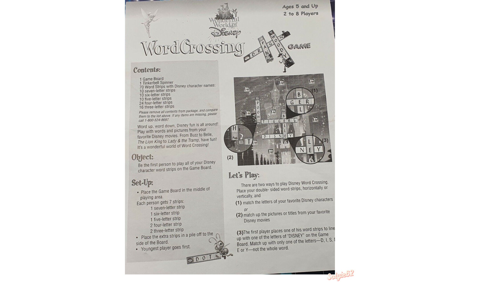 The Wonderful World of Disney Word Crossing Game Pre-owned - Etsy