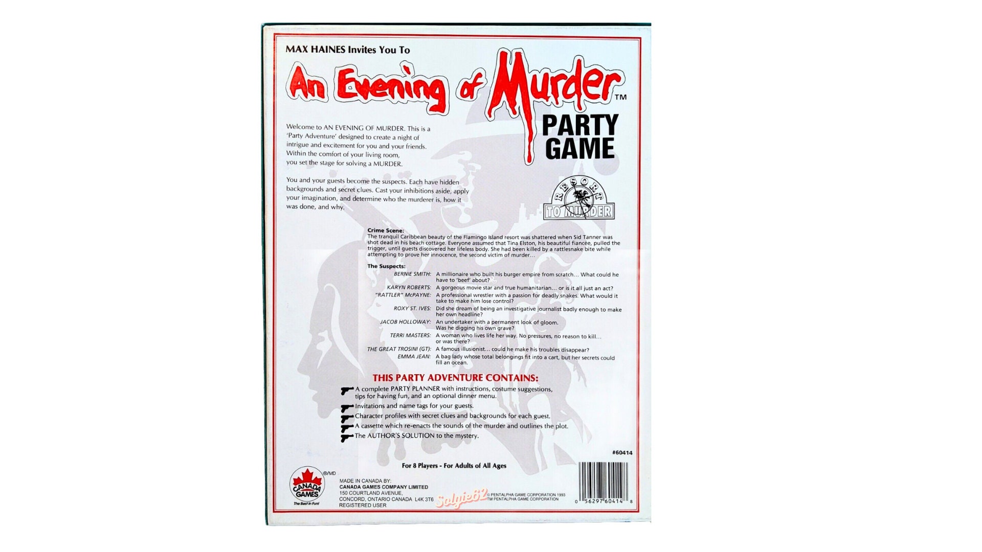 Max Haines an Evening of Murder Resort to Murder Halloween - Etsy