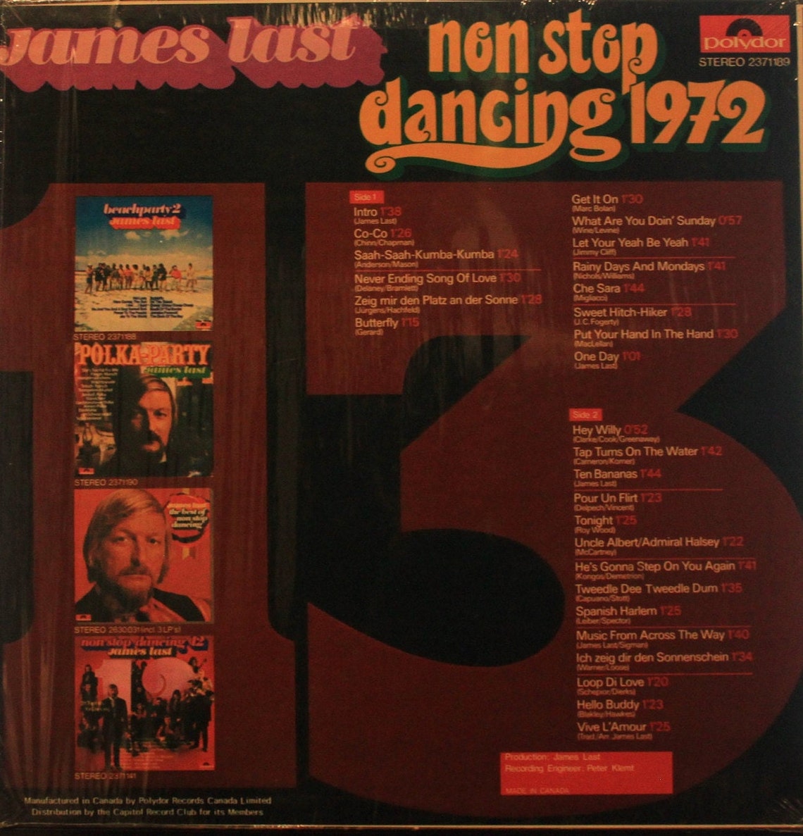 James Last – Non Stop Dancing 1972 - Etsy