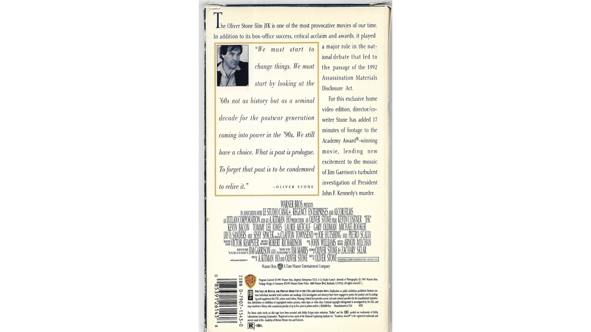 JFK VHS, 1993, 2-tape Set, Extended Directors Cut Pre-owned - Etsy