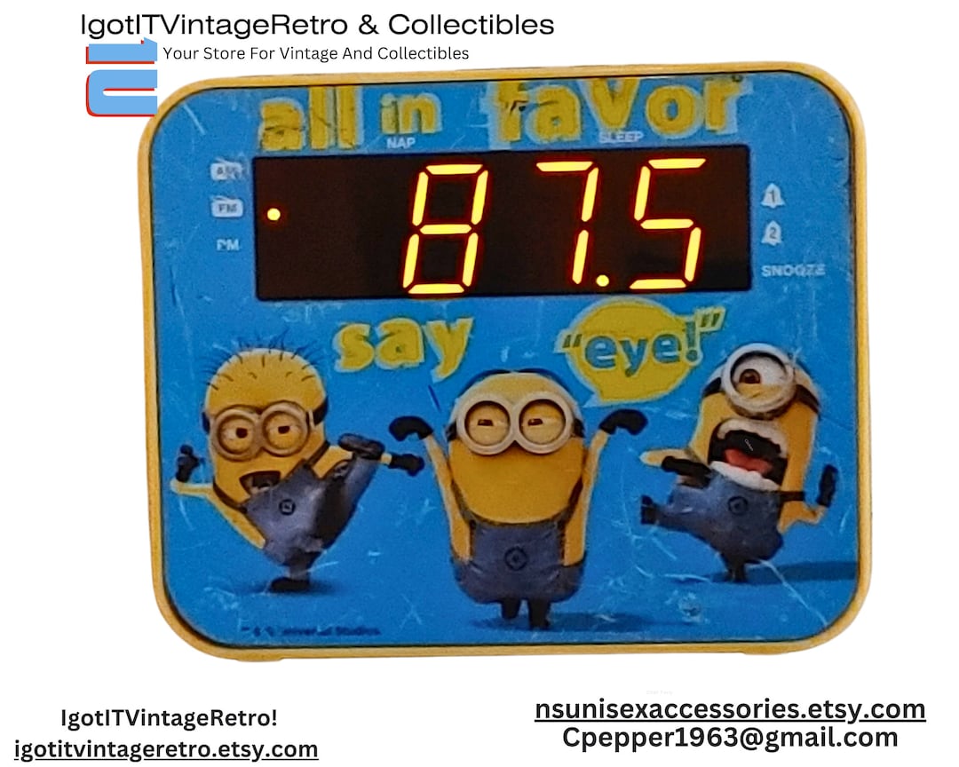 Despicable Me Minions Electric Alarm Clock Radio Works - Etsy