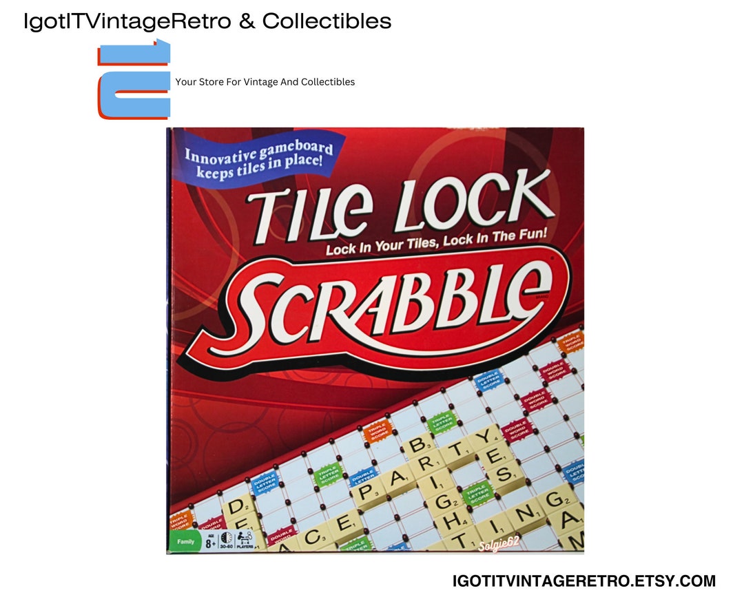 Tile Lock Scrabble Game Complete Set Classic Board Game Pre-owned Like ...