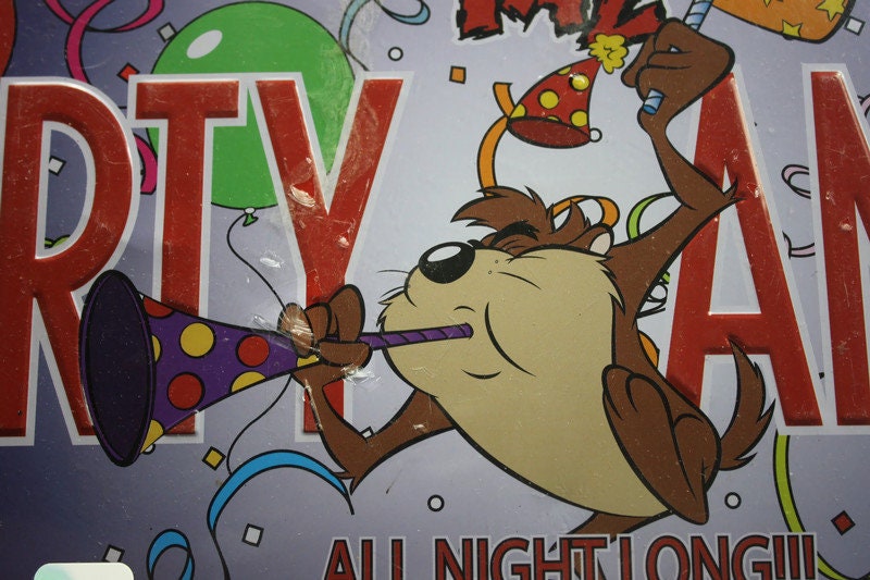 Taz Party Animal Booster License Plate Vintage Party Animal - Etsy