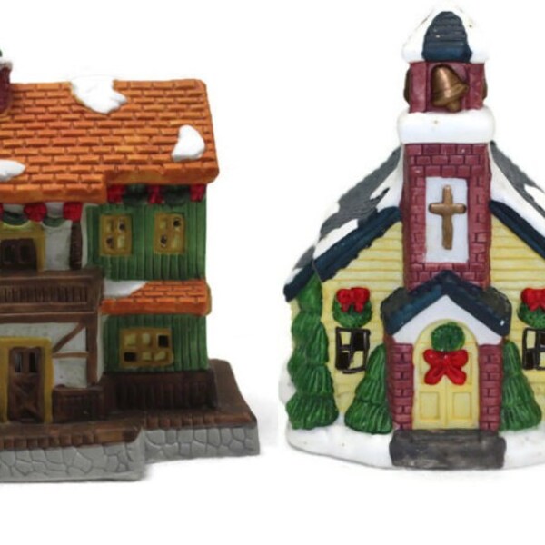 Ceramic Christmas Village - Etsy Australia