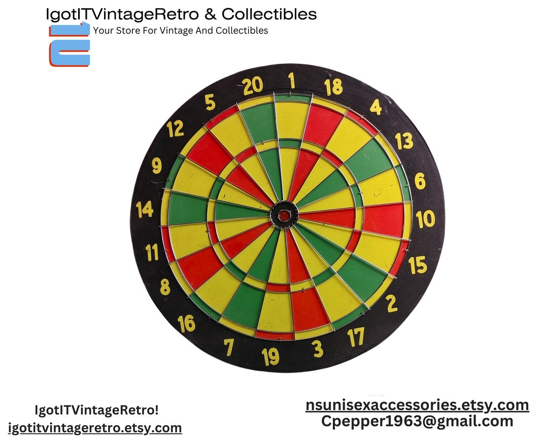 Vintage 2 Side Dart Board - Etsy