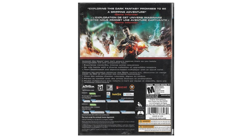 Wolfenstein Game 2009 PC DVD Game and Bulletstorm Limited Edition New ...