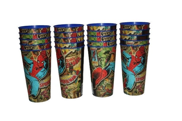 Spider-man Plastic Cups New Reusable 32oz Marvel 2 the Amazing ...