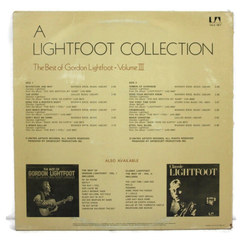 Gordon Lightfoot A Lightfoot Collection: the Best of Gordon Lightfoot ...