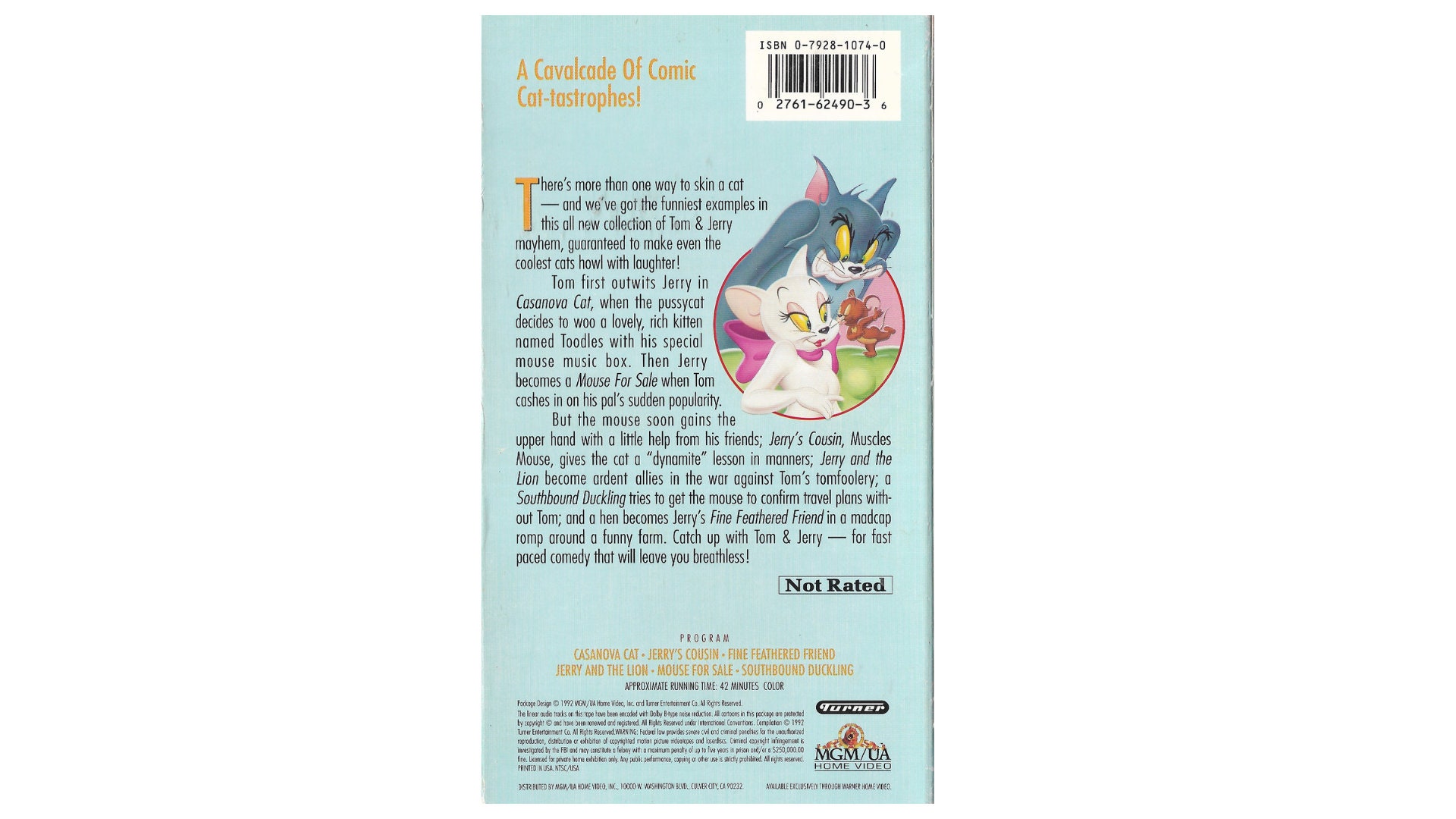 Tom and Jerry Cartoon Cavalcade Vhs Video and Spongebob Squarepants the ...