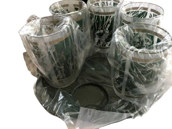 High Ball Resin Cups and Tray 6 in Total New - Etsy