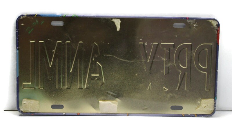 Taz Party Animal Booster License Plate Vintage Party Animal - Etsy