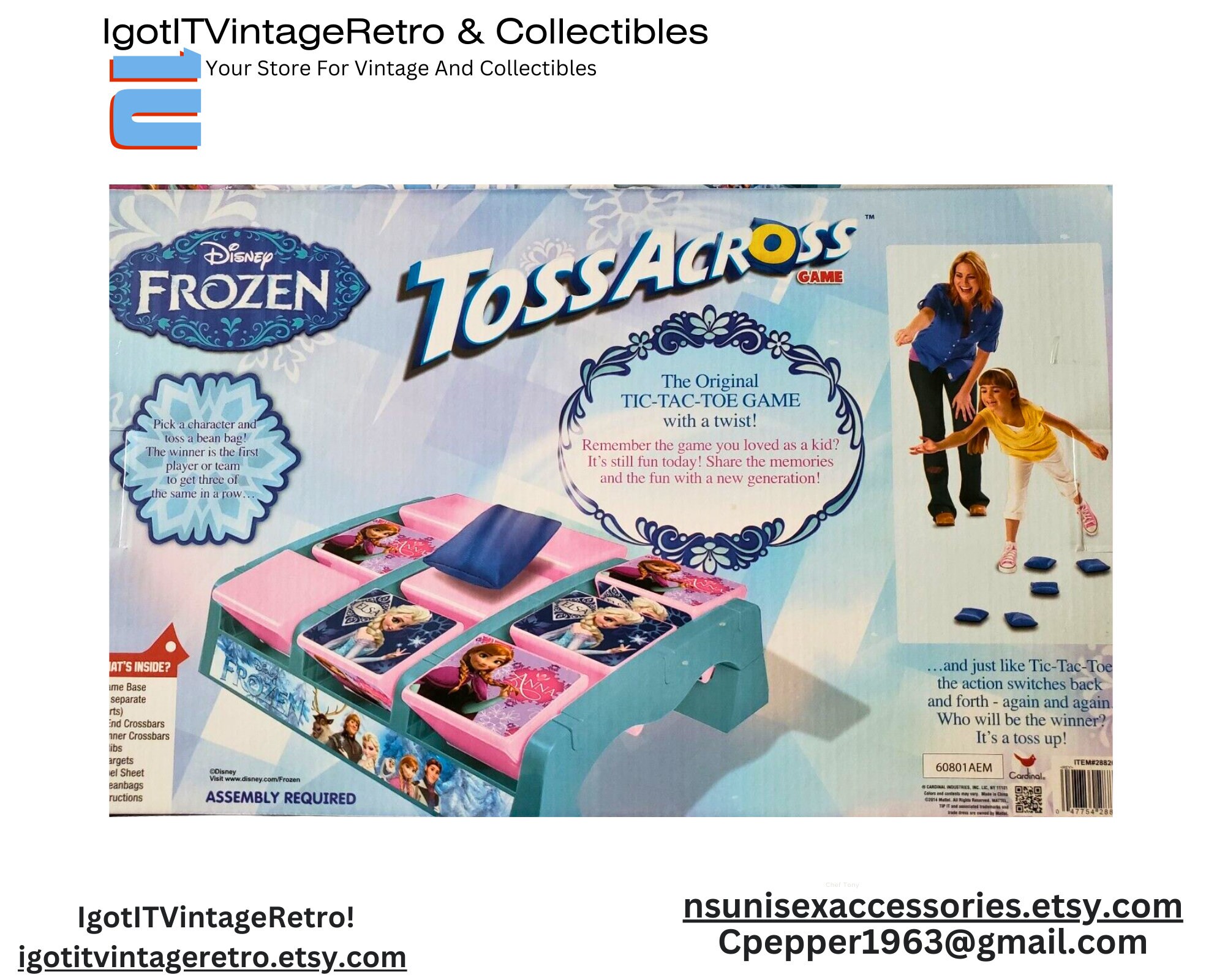 Disney Frozen Toss Across Tic Tac Toe Tabletop Game Cardinal - Etsy