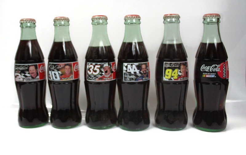 Coca-cola Dale Earnhardt NASCAR Racing Family 8oz 6 Pack Coke Bottles ...