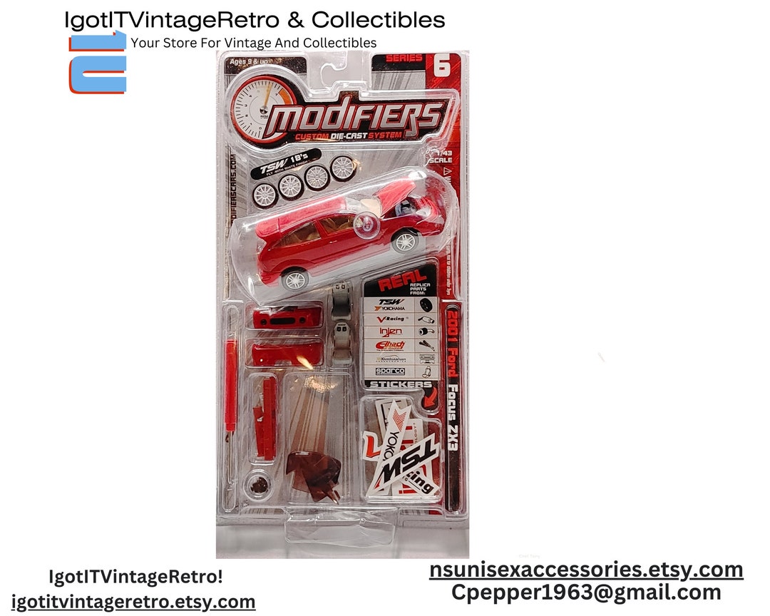 Modifiers Custom Die-cast System Series 6, 2001 Ford Focus ZX3 Red New ...