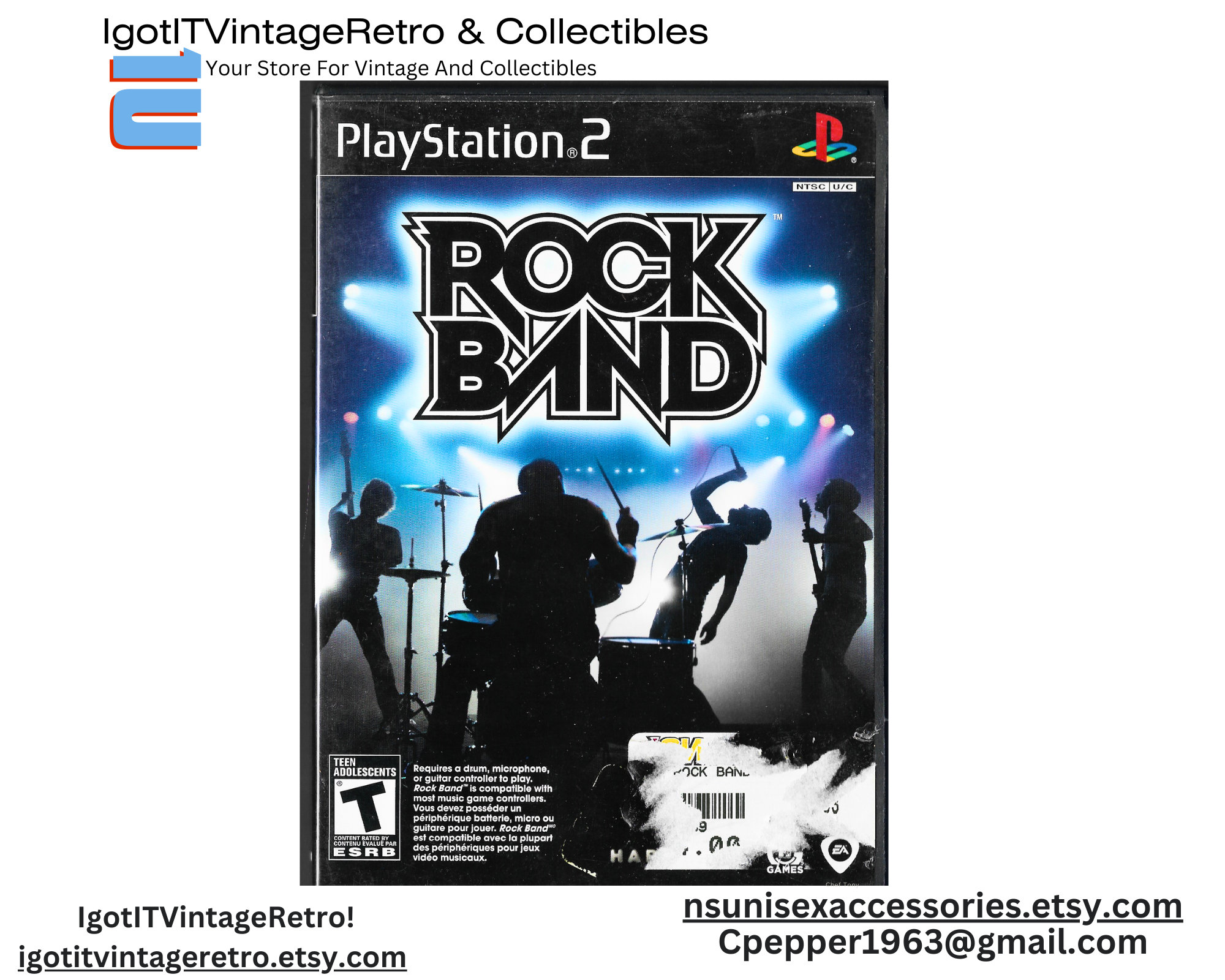 Rock Band Playstation 2 Game and Disney PIXAR Cars - Etsy