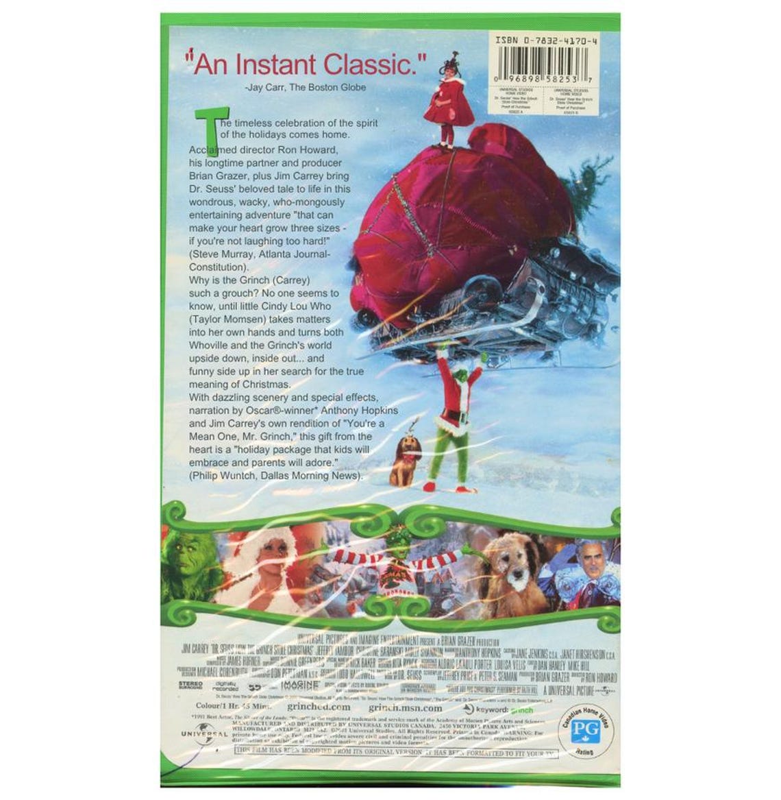 Dr. Seuss, How the Grinch Stole Christmas, Tested Running Time 145 ...