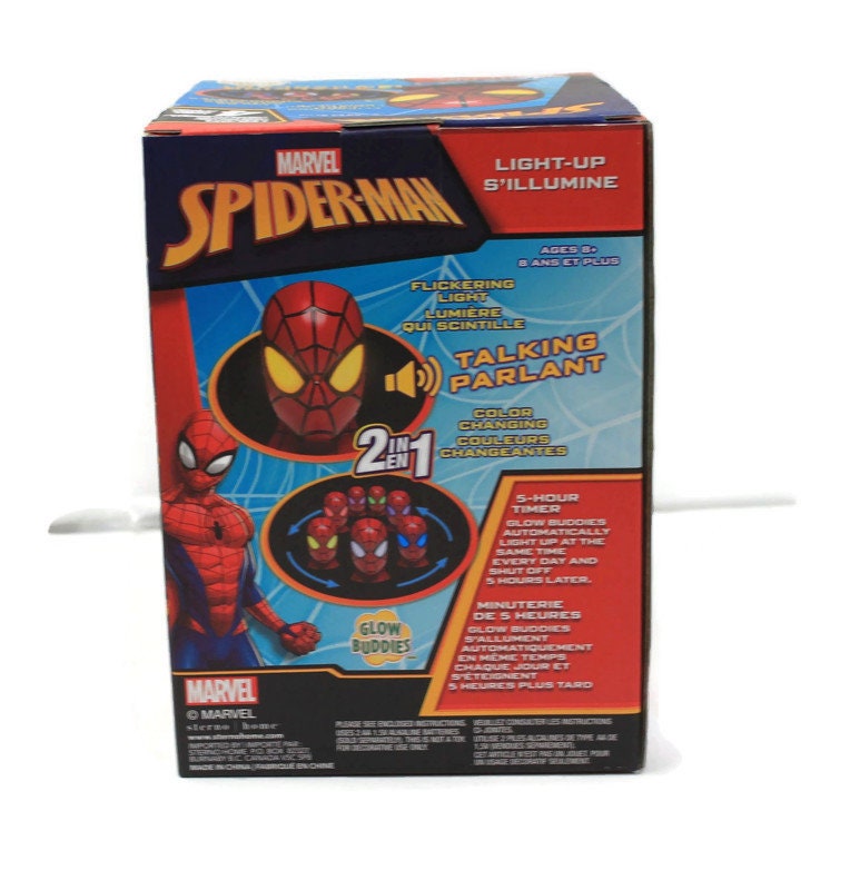 Spider-man Glow Buddy 4 Spidey Sayings LED Colour New - Etsy