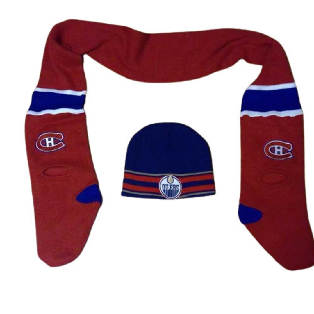 Montreal Canadiens Scarf With Hand Pockets Plus an Edmonton Oilers ...